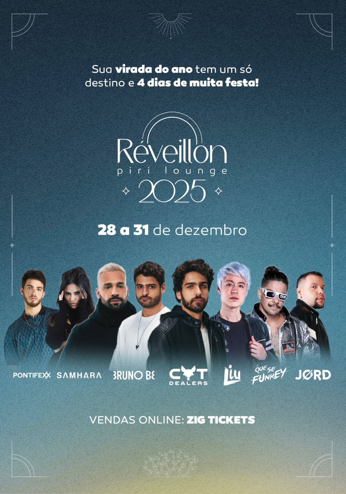 Confira a programação completa do Réveillon 2025 no Piri Lounge - Curta ...